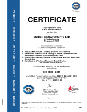 Fillable Online Certificate FinderTV SD PSB - TUV Sud Fax Email Print ...
