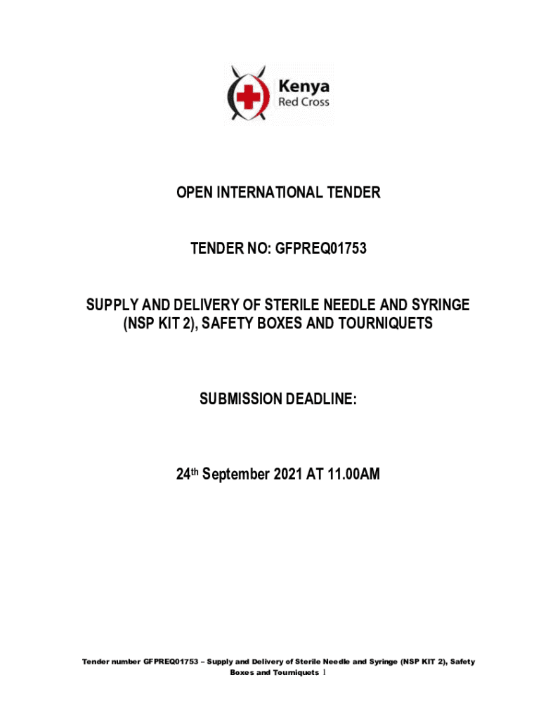 Fillable Online Supply and Delivery of Sterile Needle and Syringe (NSP ...