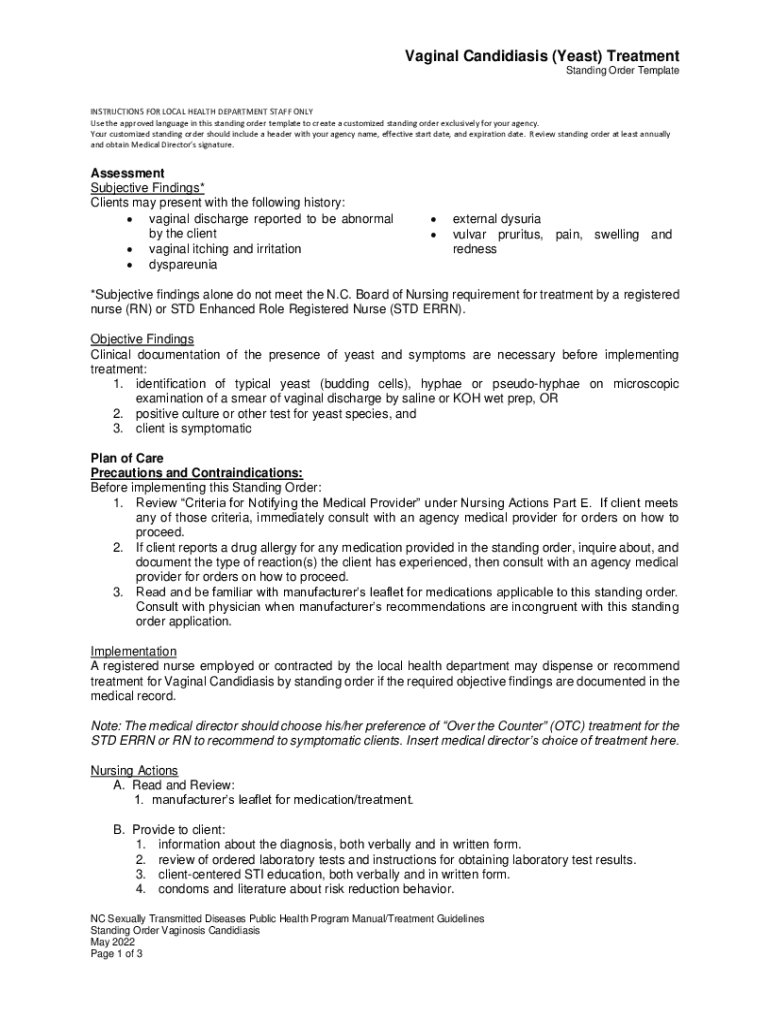 Fillable Online Vaginal Yeast Infection: Causes, Symptoms & Treatment Fax Email Print - pdfFiller