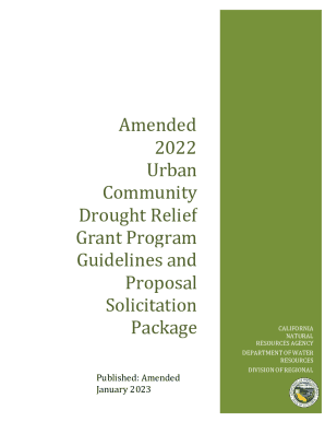 Fillable Online water ca Urban Community Drought Relief Agreement Template Fax Email Print ...