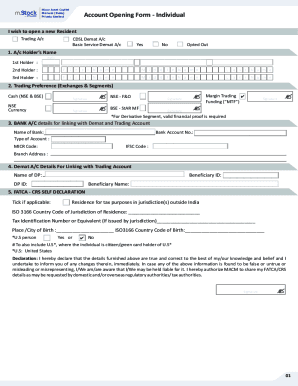 Fillable Online account-opening-form-for-resident-Individual.pdf - m ...