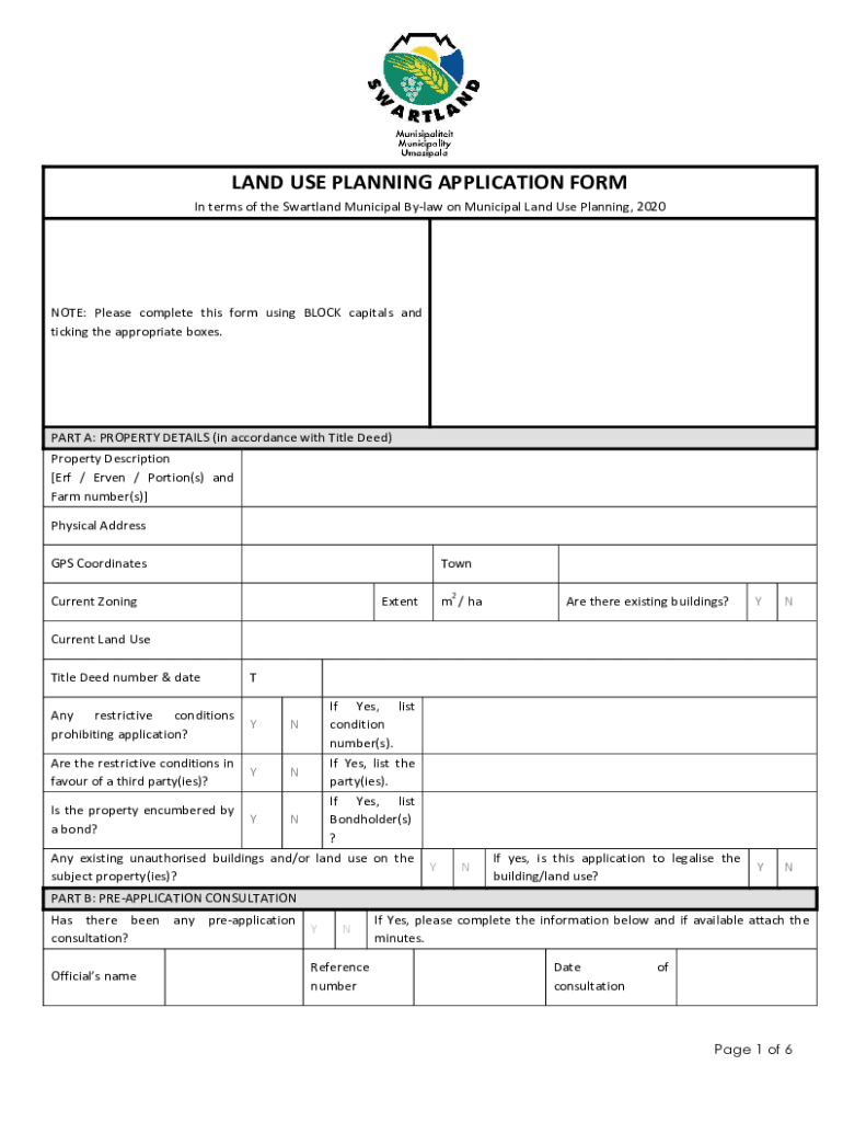 Fillable Online application.form.2.land.use.pdf - Western Cape ...