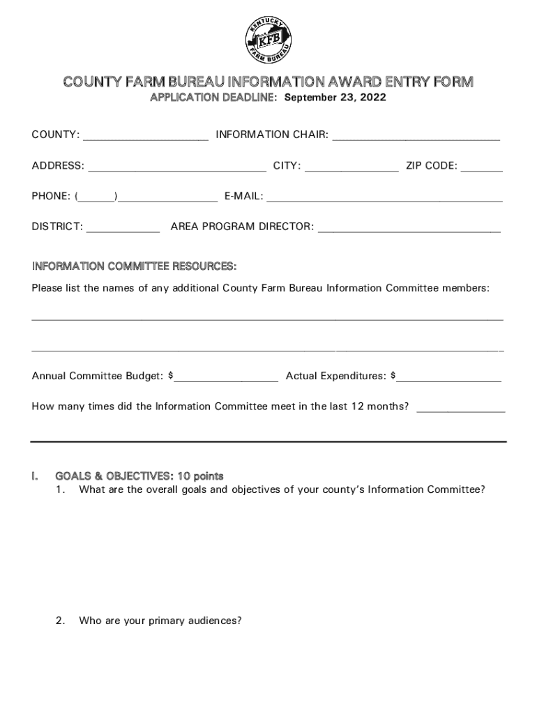 Fillable Online Marion County Farm Bureau Scholarship Form Fax Email ...