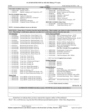 Fillable Online Rising 11th Grade Enrollment Form Fax Email Print - pdfFiller