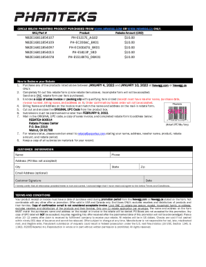 Fillable Online Phanteks MIR Form.docx Fax Email Print - pdfFiller