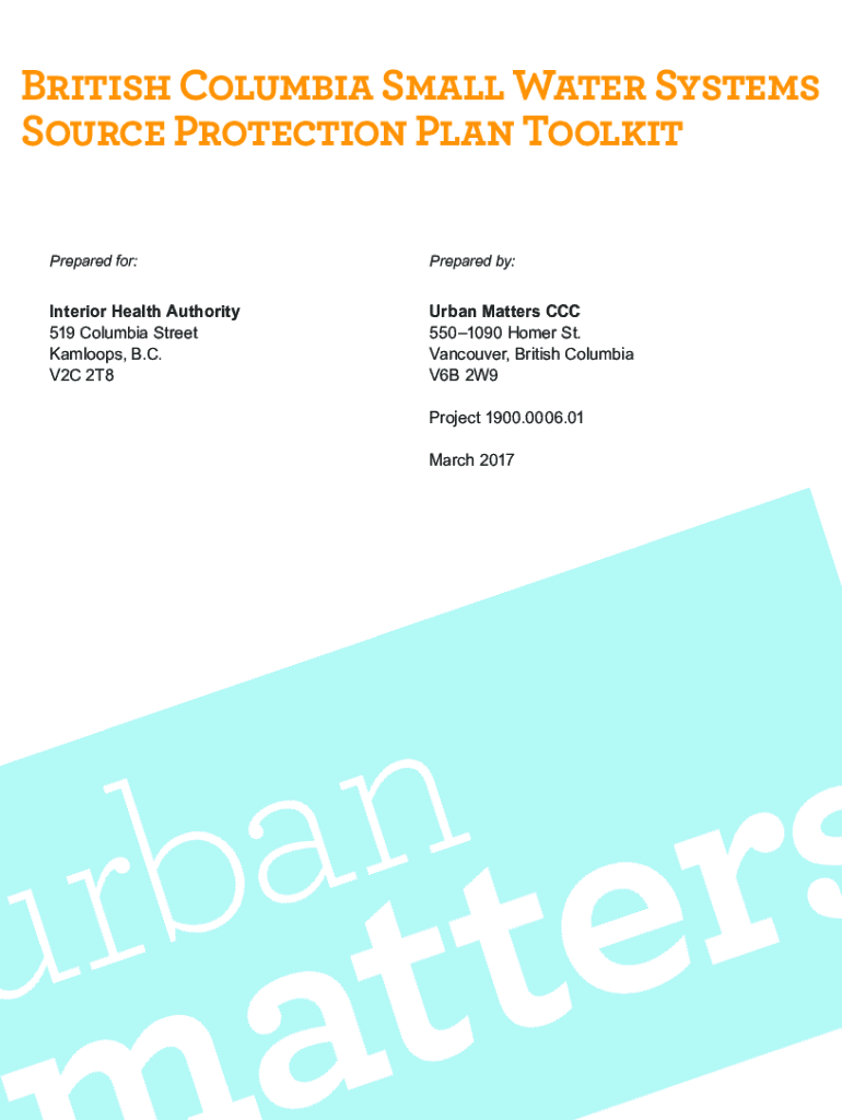 Fillable Online British Columbia Small Water Source Protection Plan ...