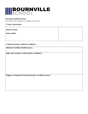 Fillable Online Supporting pupils at school with medical conditions Fax ...