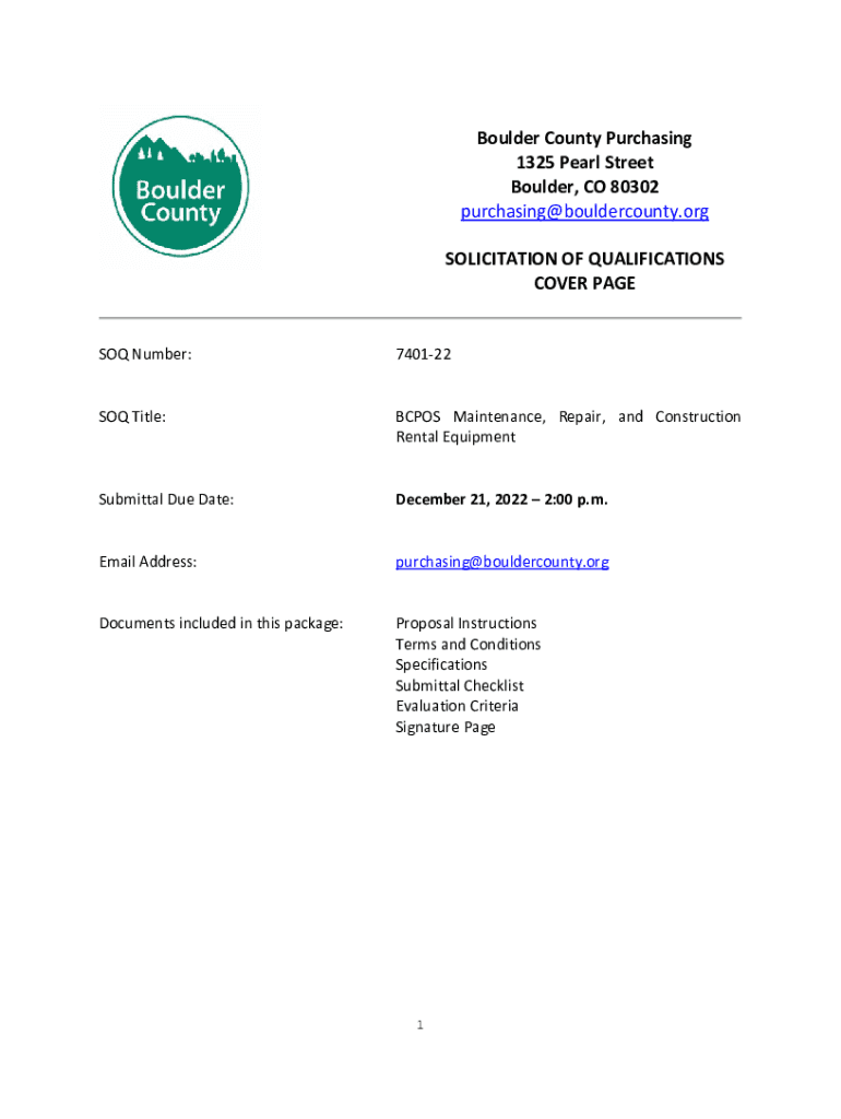 Fillable Online Statement of Qualifications (SOQ): Examples + Template ...