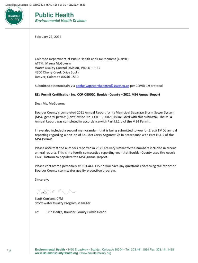 Fillable Online Colorado Department of Public Health and Environment ...