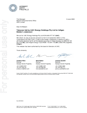 Fillable Online Project Trace - Bidder's Statement. Project Trace - Bidder's Statement Fax Email ...