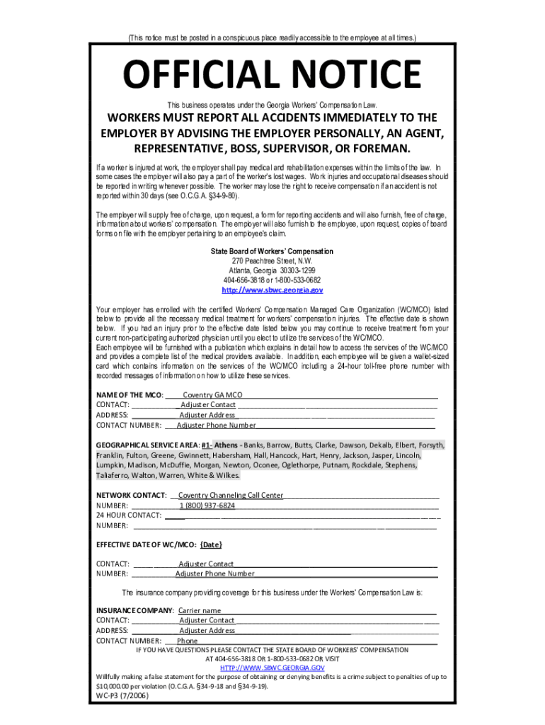 Fillable Online Employer Information - State Board of Workers ...