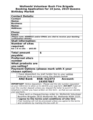 Exhibitor/Trader Application Doc Template | pdfFiller