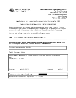 Fillable Online 20-26 Edge Street - Application for a Premises Licence ...