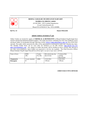 Fillable Online 560 017 E-TENDER NOTICE FM/NEP/Advt Fax Email Print ...