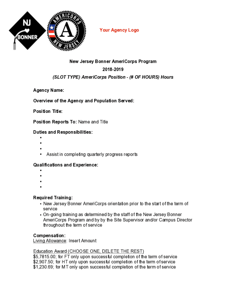 Fillable Online Position Description Template 18-19.docx Fax Email ...