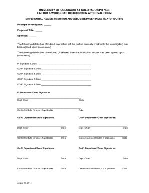 Fillable Online eas uccs icr & workload distribution approval form Fax ...