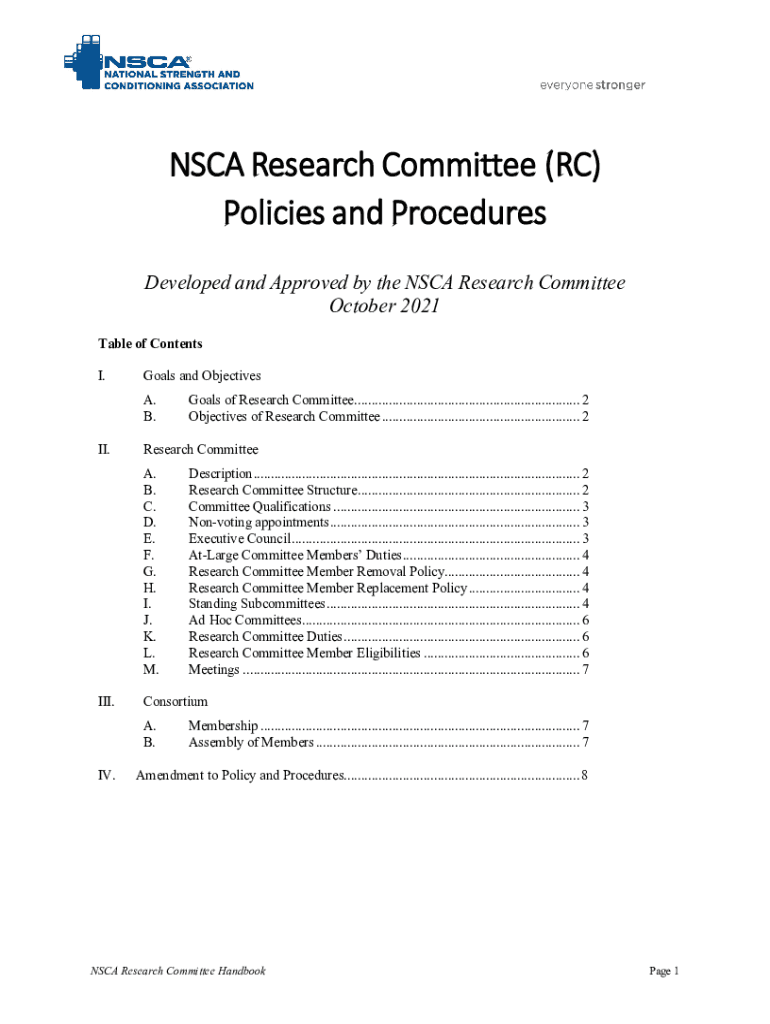 Fillable Online NSCA Education Committee Guidelines Fax Email Print ...