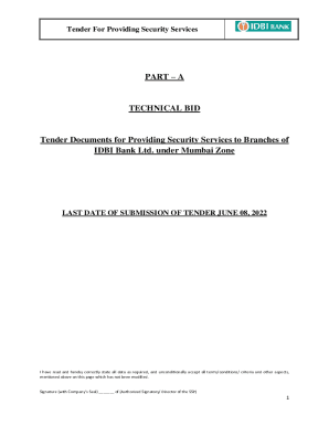 Fillable Online Tender Documents for Providing Security Services to ...