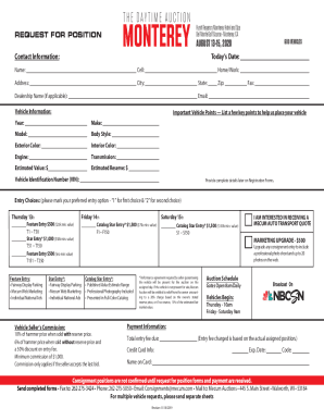 Fillable Online CA20 Position Request Form Fax Email Print - pdfFiller