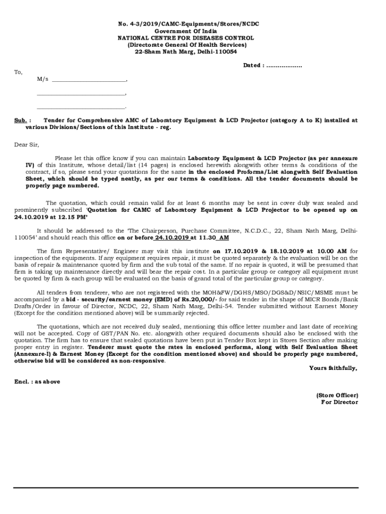 Fillable Online ncdc gov 22-Sham Nath Marg, Delhi-110054 Fax Email ...