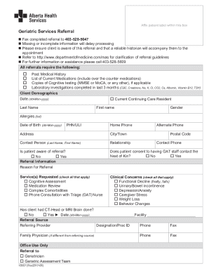 Fillable Online Good Samaritan Seniors' Clinic Referral Form Fax Email ...