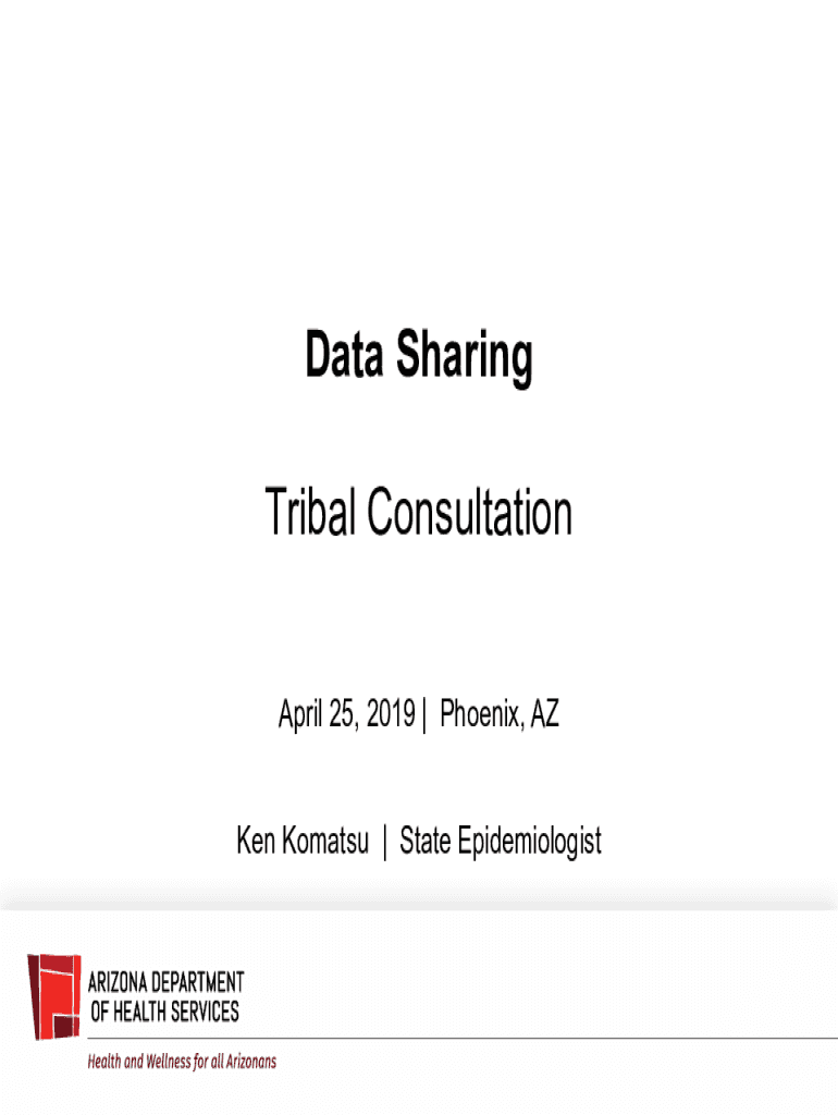 Fillable Online Tribal Consultation Health Data at the Arizona ...