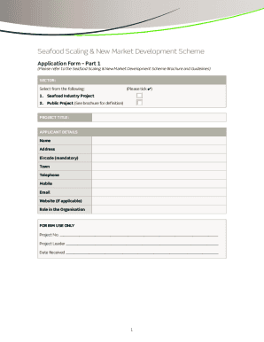 Fillable Online 8691 BIM Seafood Scaling Scheme Collective Application ...
