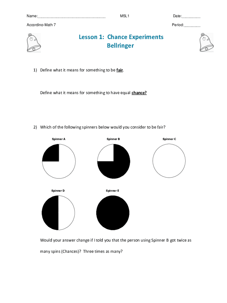 Fillable Online Thought-provoking maths - Chance: What is fair; what is ...