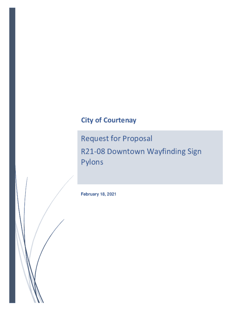 Fillable Online Request for Proposal R21-08 Downtown Wayfinding Sign ...