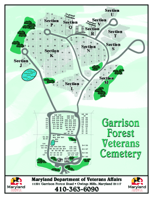 Fillable Online Garrison Forest Veterans Cemetery Fax Email Print ...