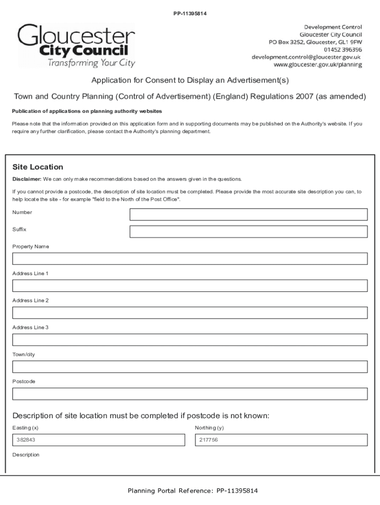 Fillable Online Advertisement consent - Planning Aid Fax Email Print ...