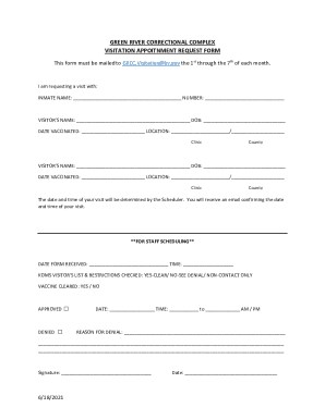 Fillable Online corrections ky online visitation form Fax Email Print ...