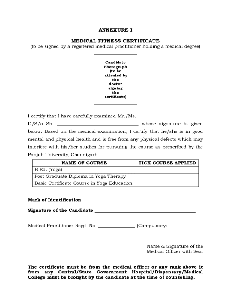 Fillable Online Form 1 A - Medical Certificate. Fax Email Print - pdfFiller