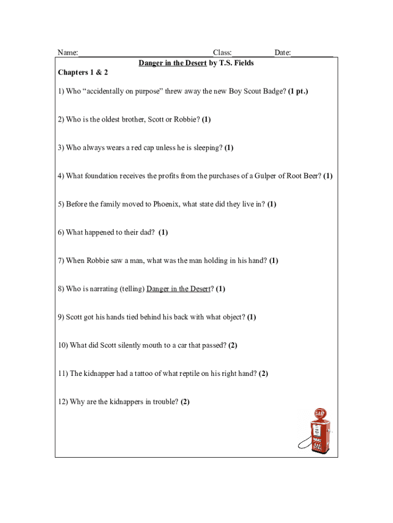Fillable Online Danger in the Desert by T.S. Fields Chapters 1 Fax ...