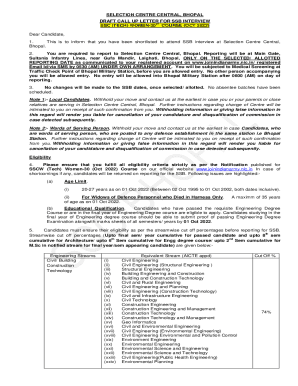 Fillable Online What's the procedure to generate a call letter of SSC ...