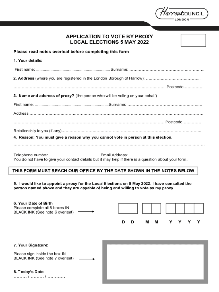 Fillable Online Blank Proxy Form - Cheshire West and Chester Council ...