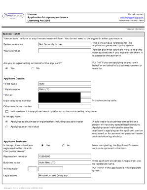 Fillable Online Harrow Application for a premises licence Licensing Act 2003 Fax Email Print ...