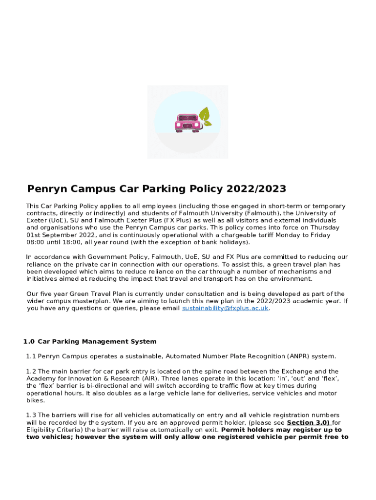 How to Create and Implement a Parking Policy - ParkAdmin Doc Template ...