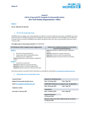 Fillable Online Procurement Notices - 76483 - Call for Proposal (CFP) Template Fax Email Print ...