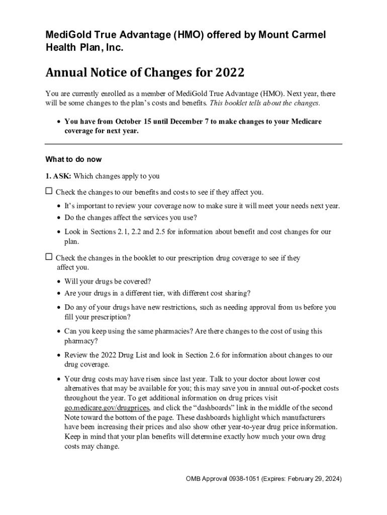 Fillable Online MediGold Mount Carmel Plus (HMO)US News - US News ...