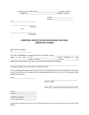 Fillable Online Florida Supreme Court Approved Family Law Form 12.911(c ...