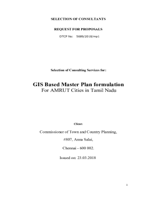 Fillable Online GIS Based Master Plan formulation - Tn.gov.in Fax Email ...