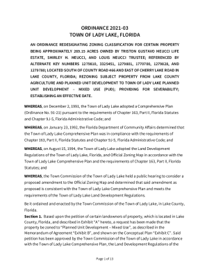 Fillable Online ordinance 2021-03 town of lady lake, florida Fax Email ...