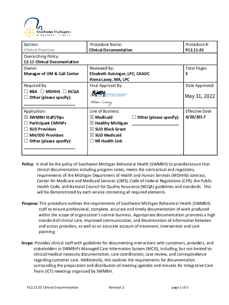 Fillable Online Guidelines for Medical Record and Clinical ...