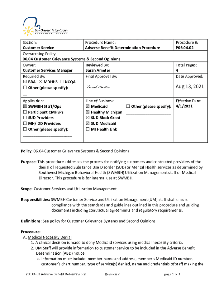Fillable Online 42 CFR Part 438 Subpart F -- Grievance and Appeal ...