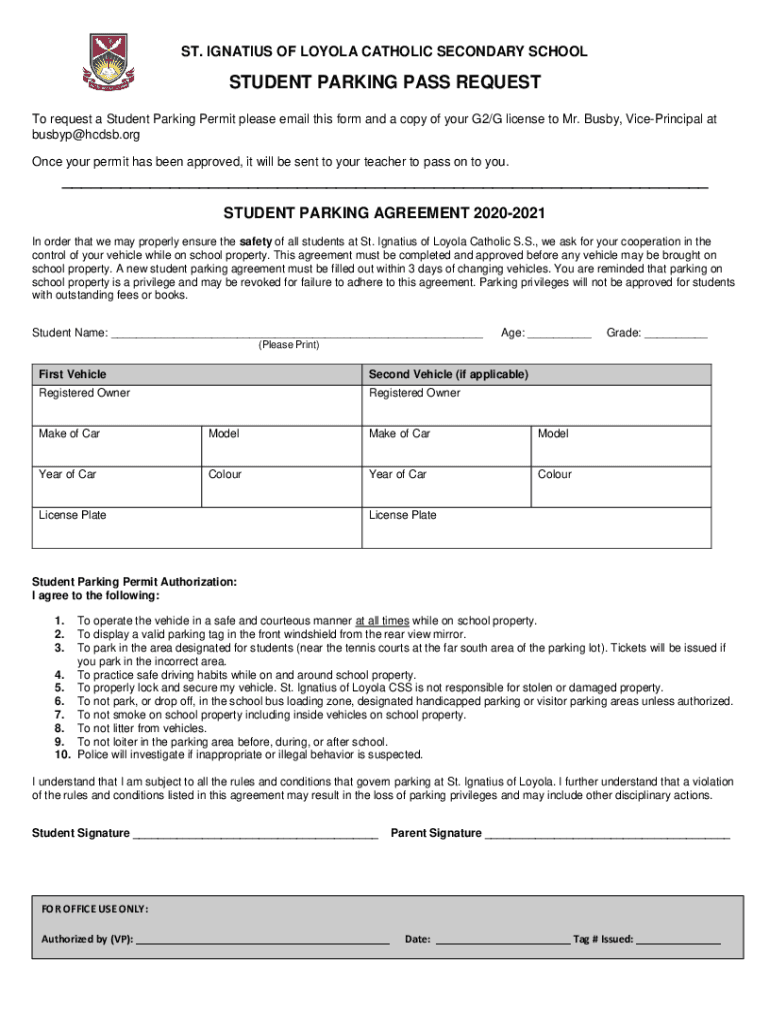 Fillable Online Parking Permit Application 22-23 - Amazon AWS Fax Email Print - pdfFiller