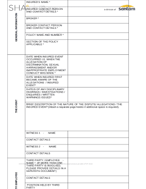 Employment Practices Liability Claim - SHA Doc Template | pdfFiller