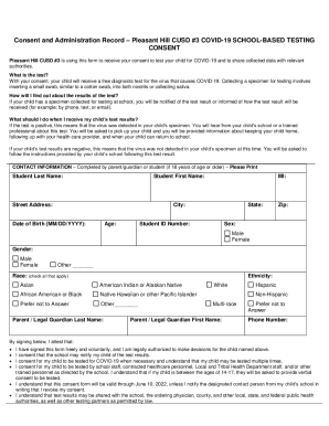 Fillable Online A reminder to complete our COVID-19 testing consent ...
