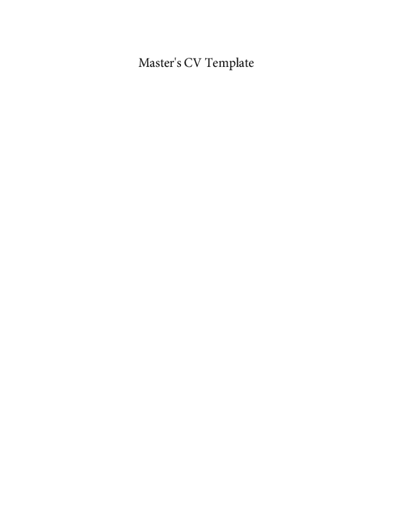 Fillable Online economics sas upenn Master's CV TemplatePenn Economics ...