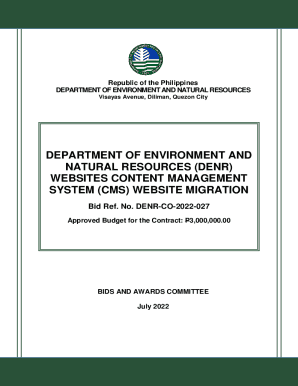 Fillable Online DEPARTMENT OF ENVIRONMENT AND NATURAL ... - DENR Fax ...
